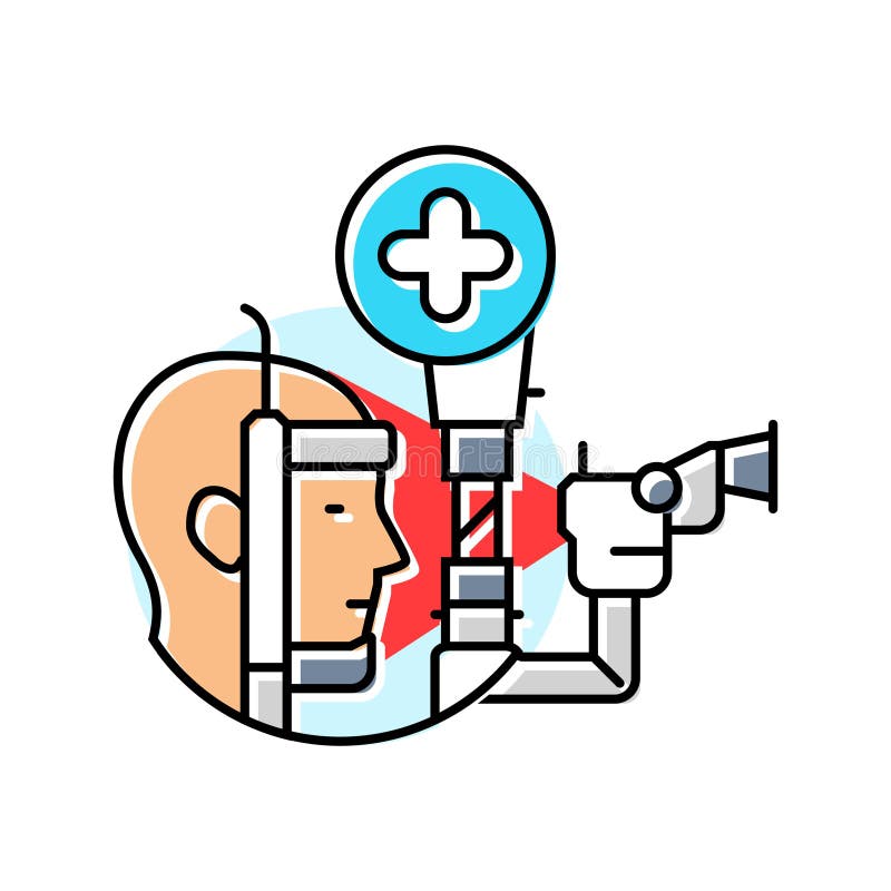 Test Optometry Vision Eye Color Icon Vector Illustration Stock ...