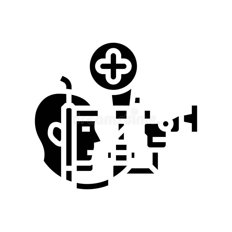 Test Optometry Vision Eye Glyph Icon Vector Illustration Stock ...