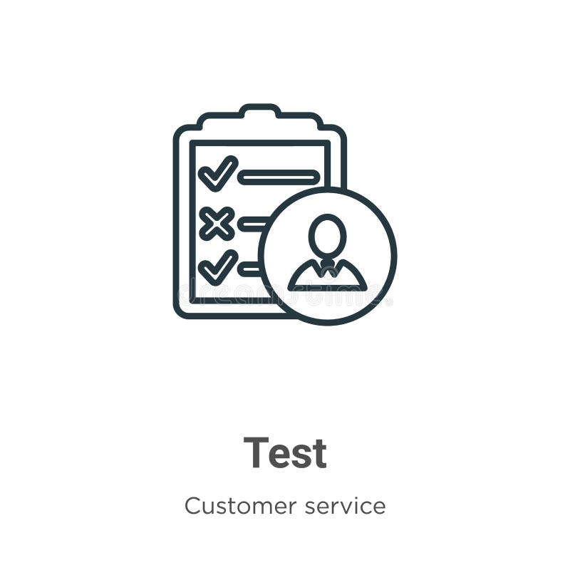 Test Outline Vector Icon. Thin Line Black Test Icon, Flat Vector Simple ...