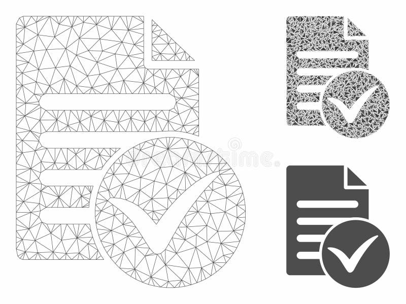 Test Page Vector Mesh Carcass Model And Triangle Mosaic Icon Stock Vector Illustration Of