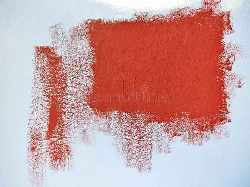 Test Painting with Red Color Stock Image - Image of improvement ...