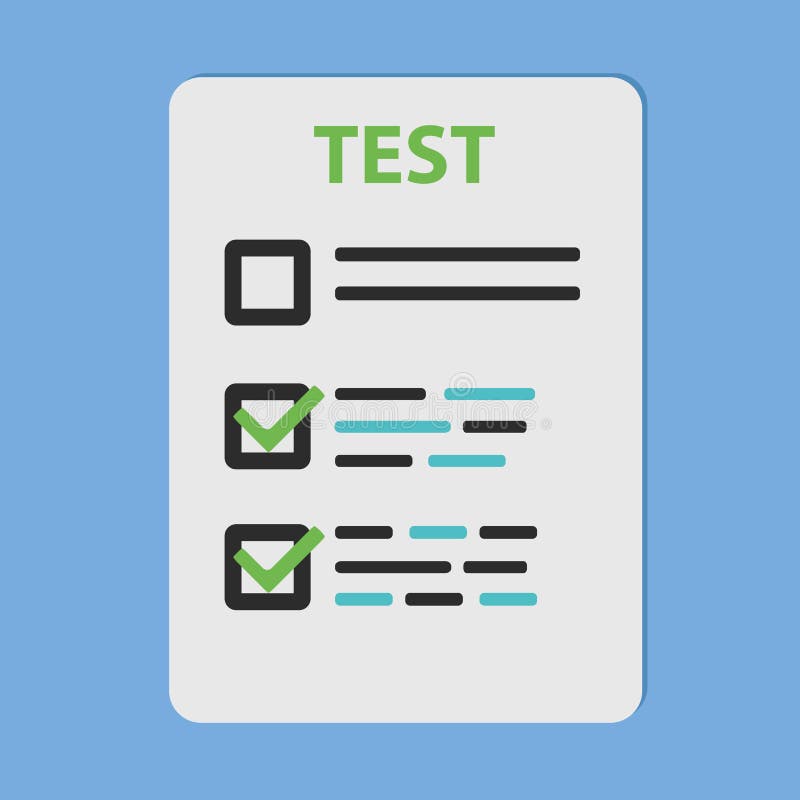 Test paper stock vector. Illustration of test, education - 85976688