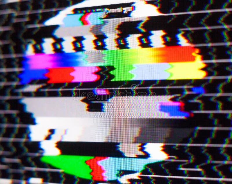 Test Pattern on the Glitch Screen Stock Photo - Image of antenna, error ...