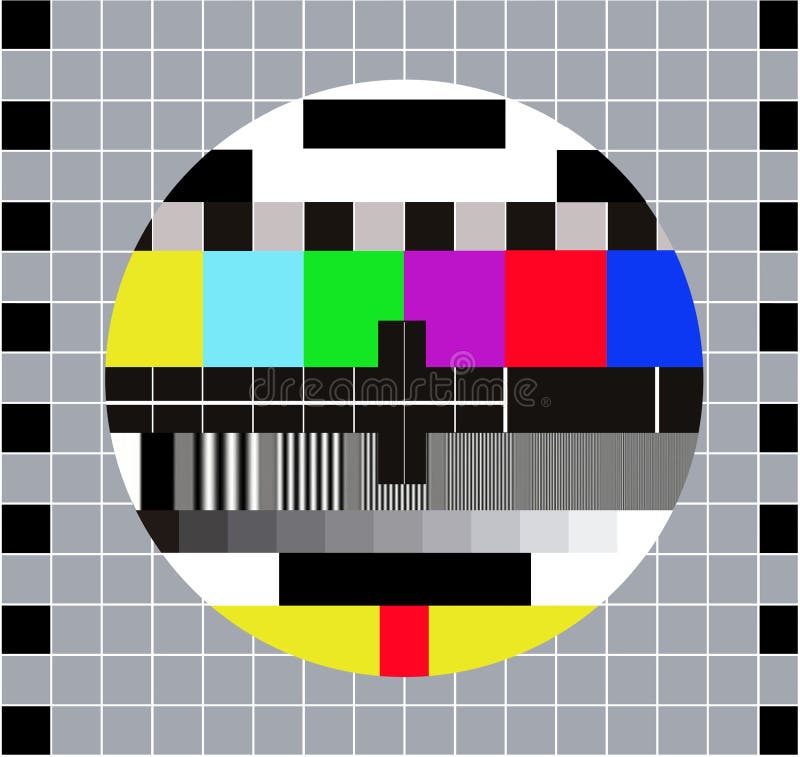 Test Pattern RGB. Test Card. Technical Break on Television Stock ...