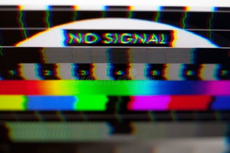 Test Pattern on the Screen. Glitch Stock Photo - Image of analog, error ...