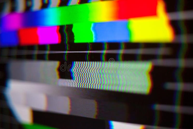 Test Pattern on the Screen. Glitch Stock Photo - Image of distortion ...
