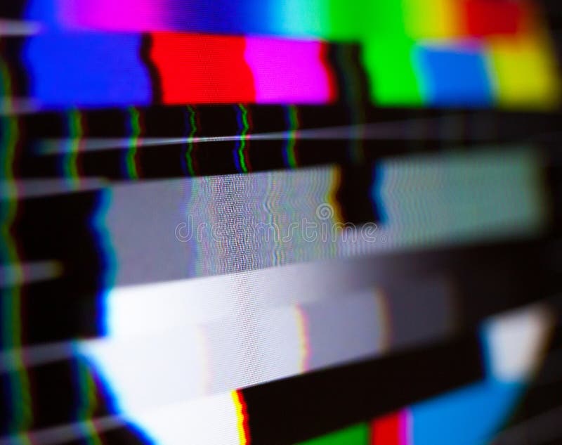 Test Pattern on the Screen. Glitch Stock Image - Image of noise ...