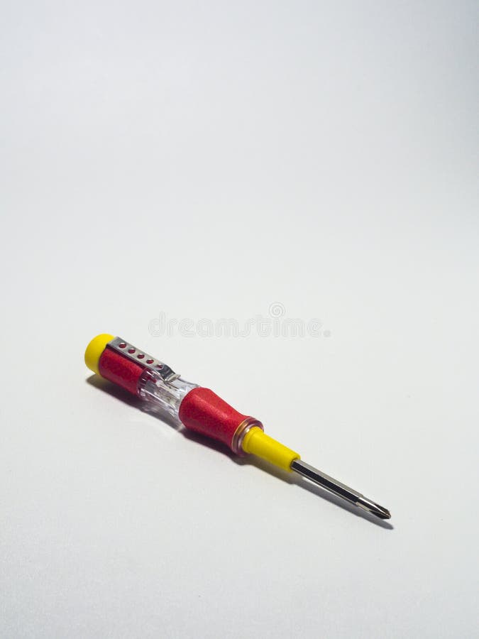 Test Pen Screwdriver on a White Background Stock Image - Image of ...