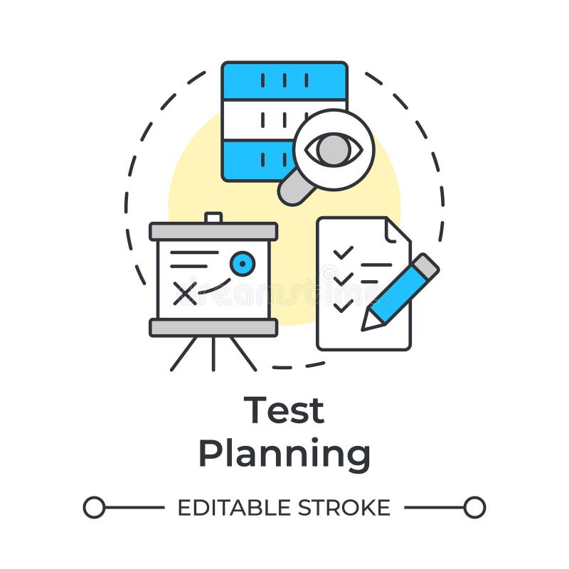 Test Planning Multi Color Concept Icon Stock Illustration ...