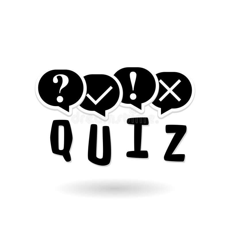Test Quiz Logo Icon Isolated on White Background Stock Vector ...