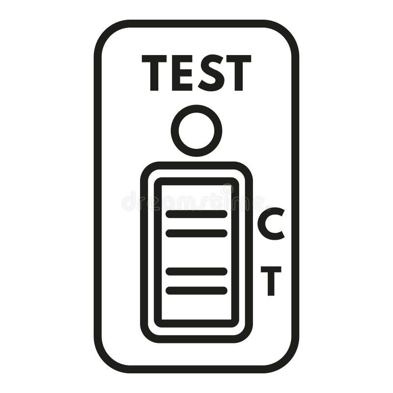Test Rapid Icon Outline Vector. Clinic Kit Stock Illustration ...