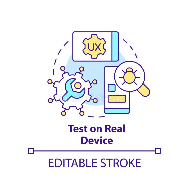 Test on Real Device Concept Icon Stock Vector - Illustration of ...