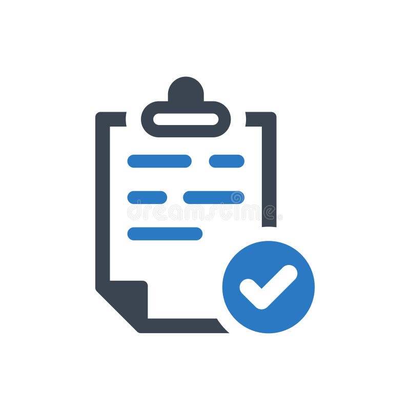 Test report icon stock vector. Illustration of tick - 262611912