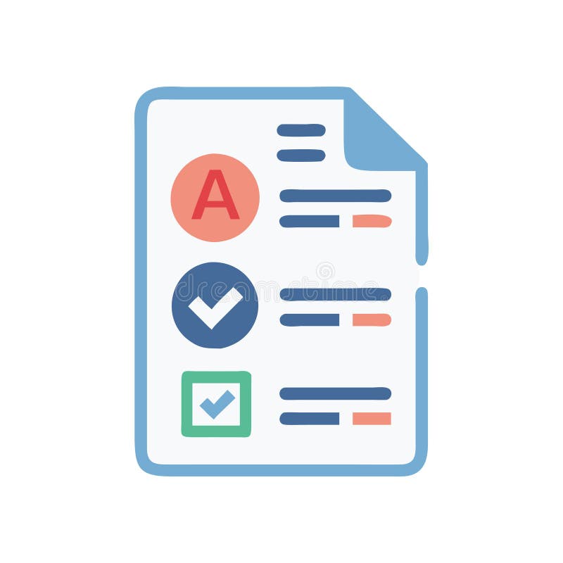 Test Results Icon for Evaluation Stock Vector - Illustration of ...