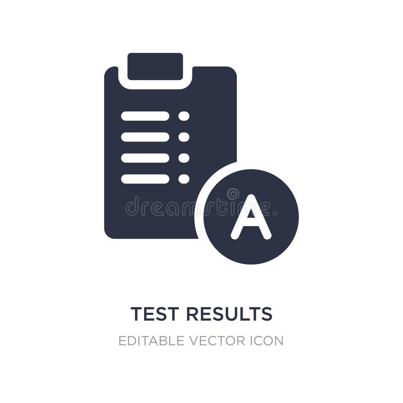Test Results Icon on White Background. Simple Element Illustration from ...
