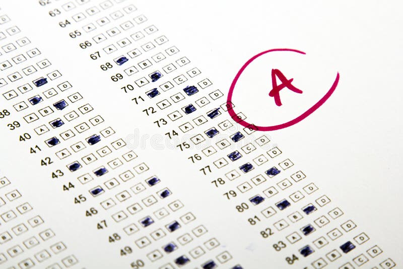 Test results in school stock image. Image of choice, check - 45739395