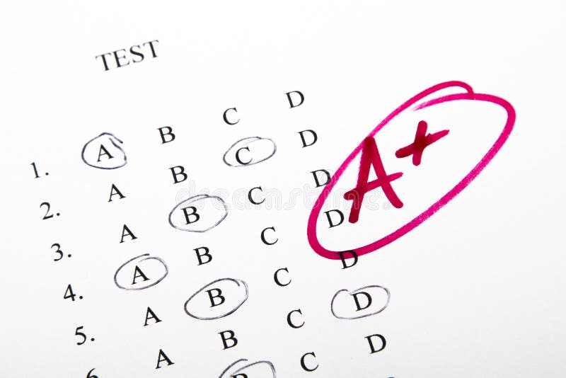 Test results in school stock photo. Image of check, grade - 45739474