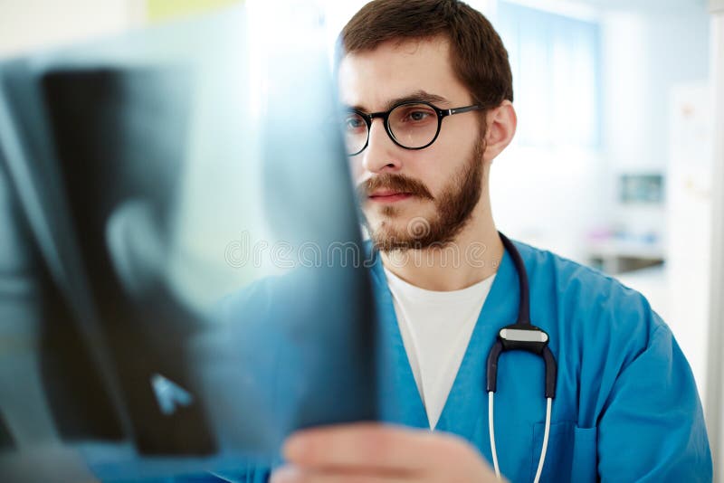 Test results stock image. Image of care, bearded, examining - 90728079