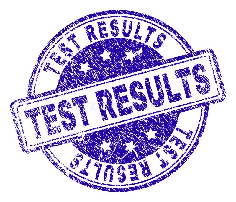 Grunge Textured TEST RESULTS Stamp Seal Stock Vector - Illustration of ...