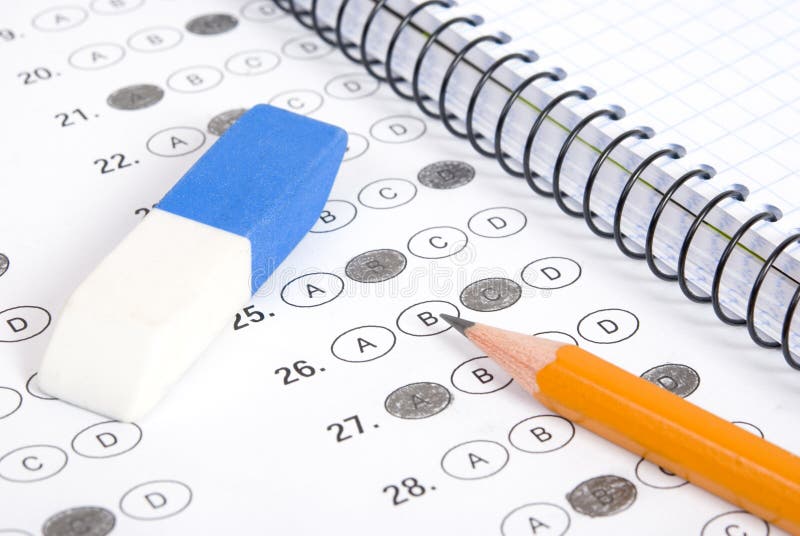 Test Score Sheet with Answers Stock Photo - Image of legible ...