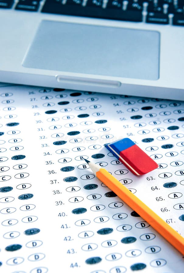 Test Score Sheet with Answers Stock Image - Image of questionnaire ...