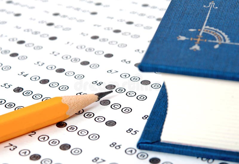 Test Score Sheet with Answers. School and Education Concept Stock Photo ...