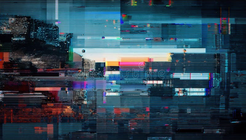 Test Screen Glitch Texture stock illustration. Illustration of pixel ...
