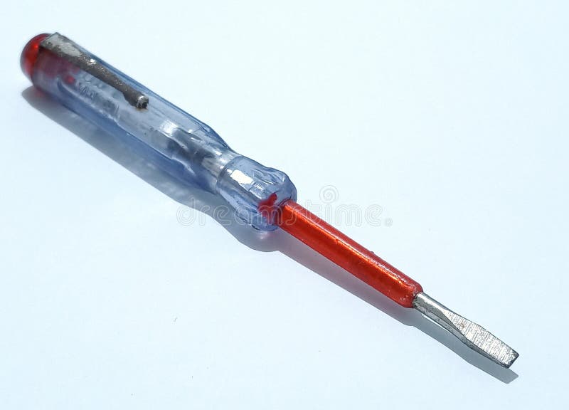 Test Screwdriver for Electricity Stock Image - Image of screwdriver ...