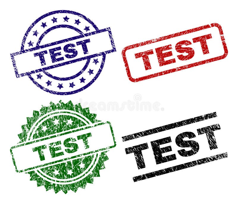 Grunge Textured TEST Stamp Seals Stock Vector - Illustration of damaged ...