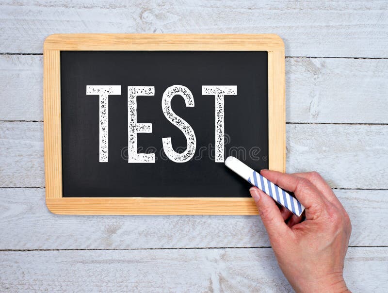 Test sign stock image. Image of writes, drawing, female - 49617057