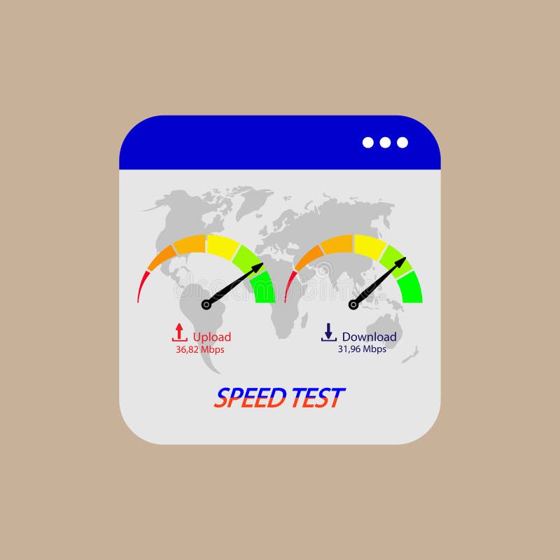 Test of Speed Internet in Laptop. Fast Speed of Download. High Mbps ...