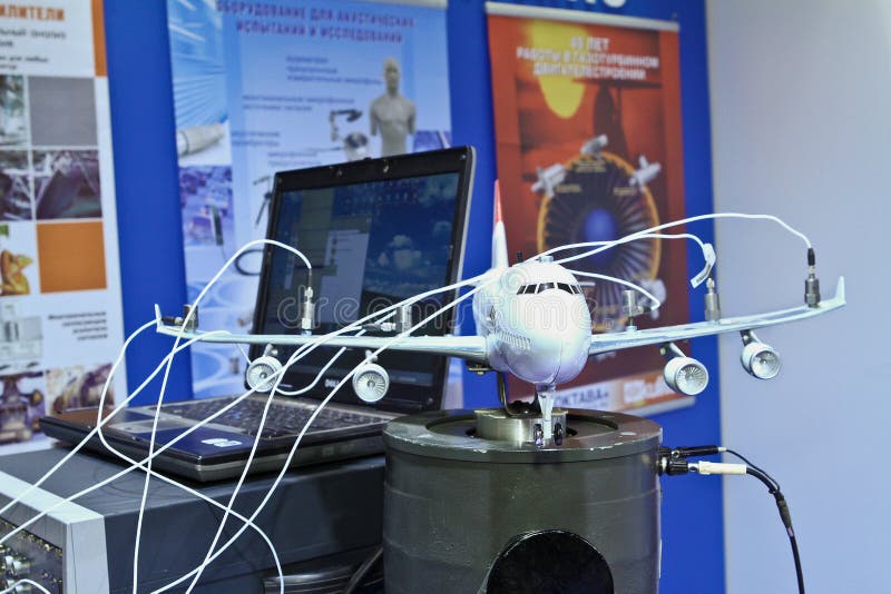 Test Stand model airplane editorial stock photo. Image of technologies ...