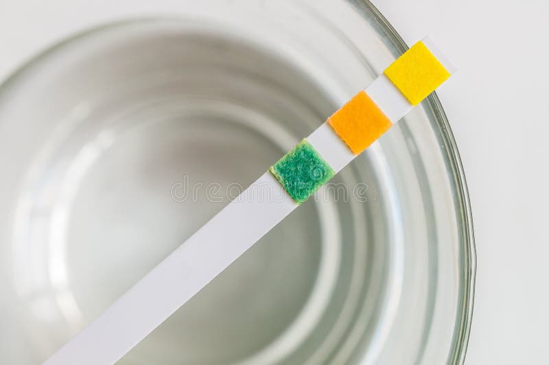 Test Strip for Water Analysis on Glass with Water Stock Photo - Image ...