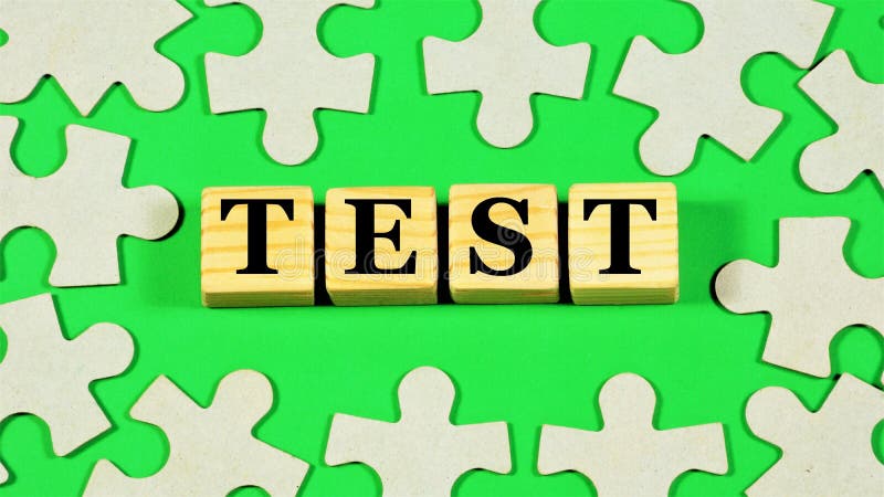 Test. Text Label on the Banner Stock Photo - Image of confirms ...