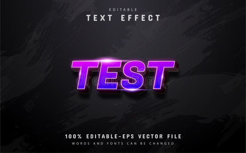 Test Text - Purple Gradient Text Effect Stock Vector - Illustration of ...