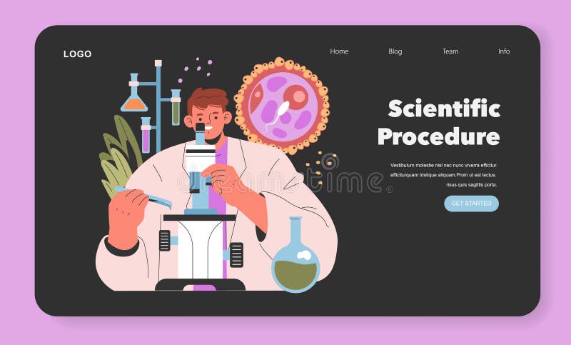 Test Tube Babies. Flat Vector Stock Vector - Illustration of biologist ...