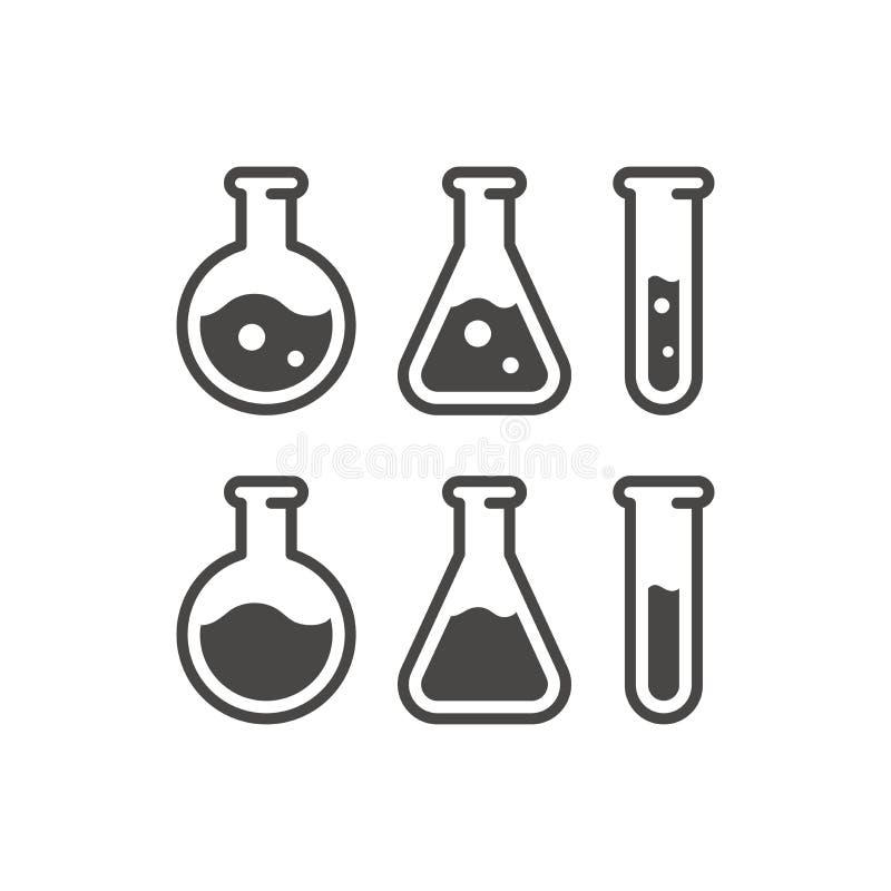 Chemistry Vector Icon Set. Black Isolated Laboratory Science Icons ... Chemistry Vector Icon Set. Black Isolated Laboratory Science Icons ...