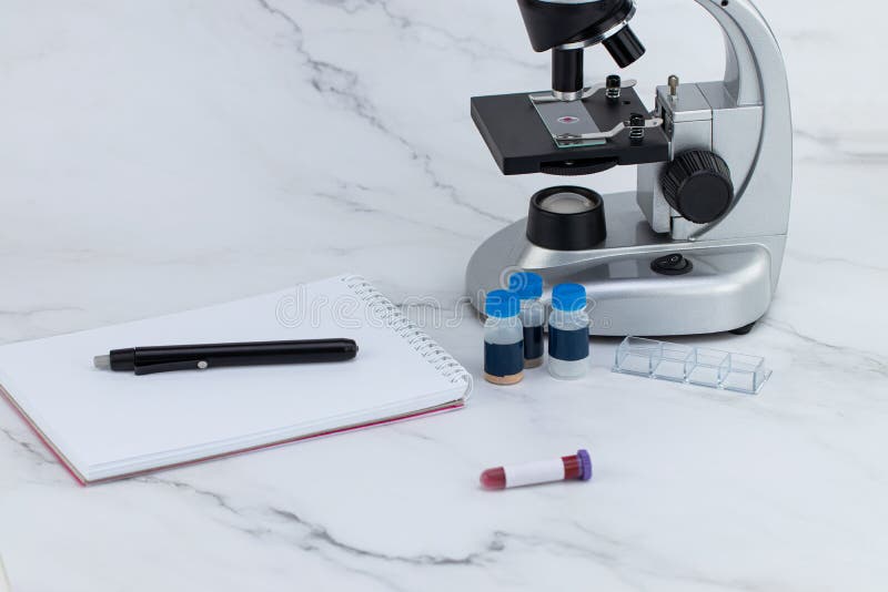 Test Tube with Blood in Laboratory Close-up. Blood Test Concept Stock ...