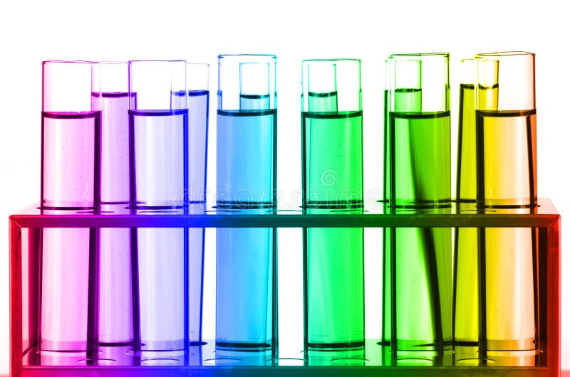 Test Tube in Close-up on White Background. Stock Image - Image of ...