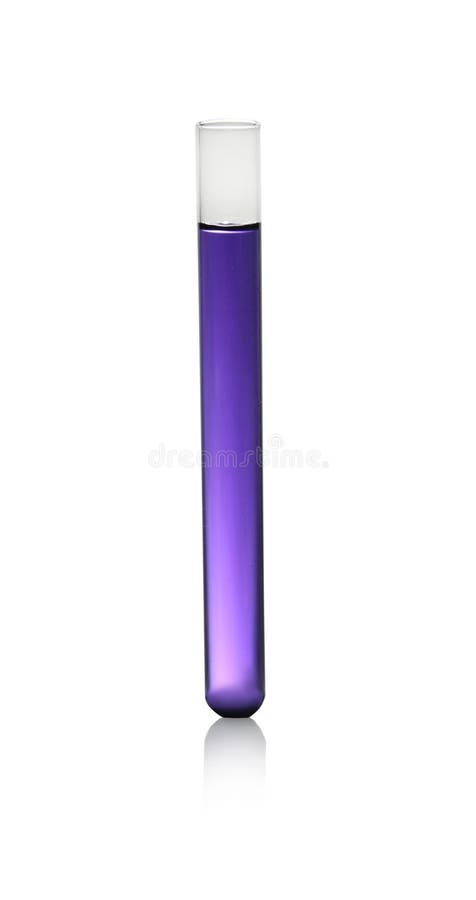Test Tube of Color Liquid on White. Solution Chemistry Stock Photo ...