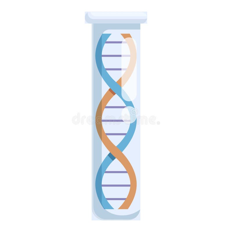 Test Tube with Dna Helix Illustration Stock Vector - Illustration of ...