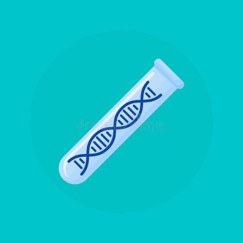 Test Tube with Dna Molecule Inside, Stock Illustration - Illustration ...