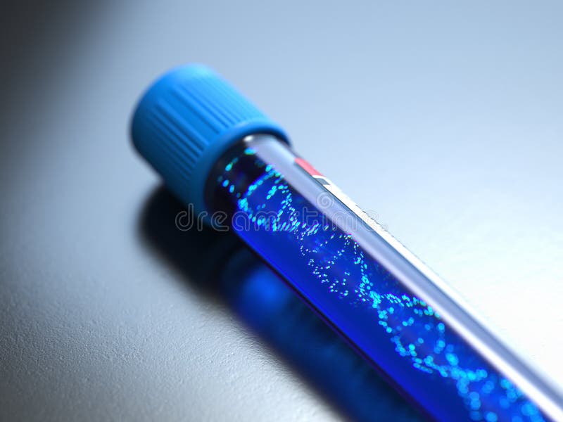 Test tube with DNA stock illustration. Illustration of biotechnology ...