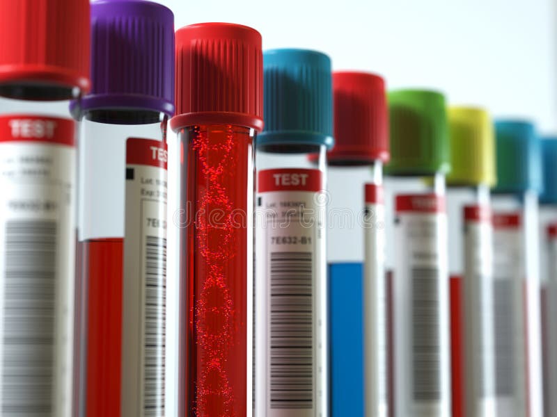 Test tube with DNA stock illustration. Illustration of engineering ...