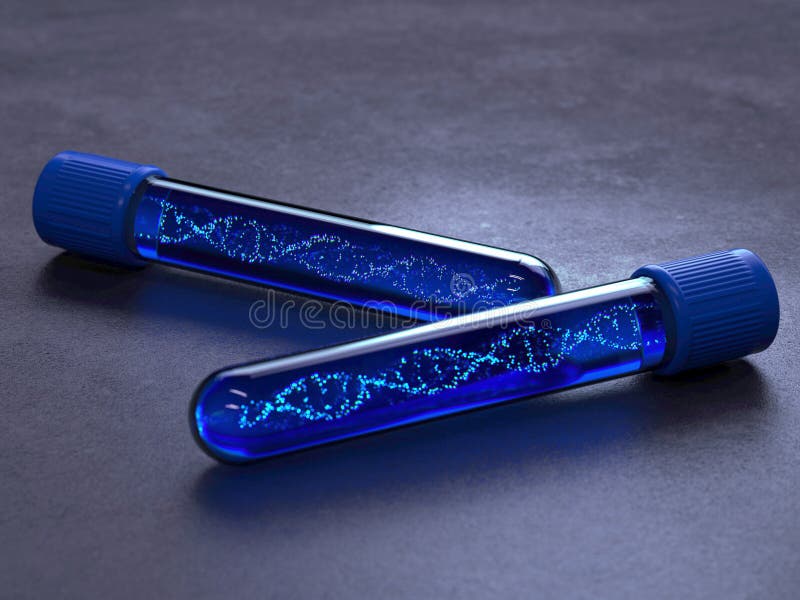 Test tube with DNA stock illustration. Illustration of gene - 143030803