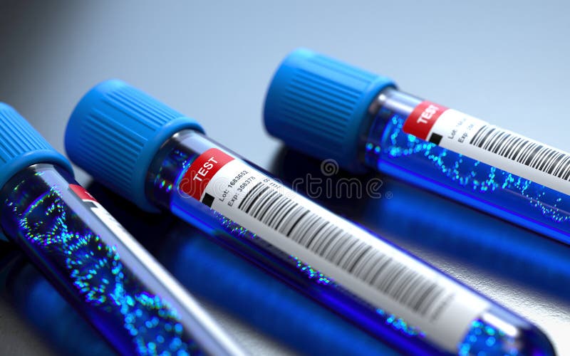 Test tube with DNA stock illustration. Illustration of laboratory ...