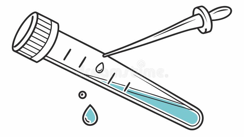 Test Tube with Dropper and Liquid Drops, Vector Design Generative AI ...
