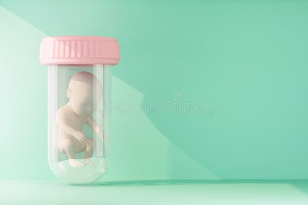 Test Tube Embryo Lit with Light Stock Illustration - Illustration of ...