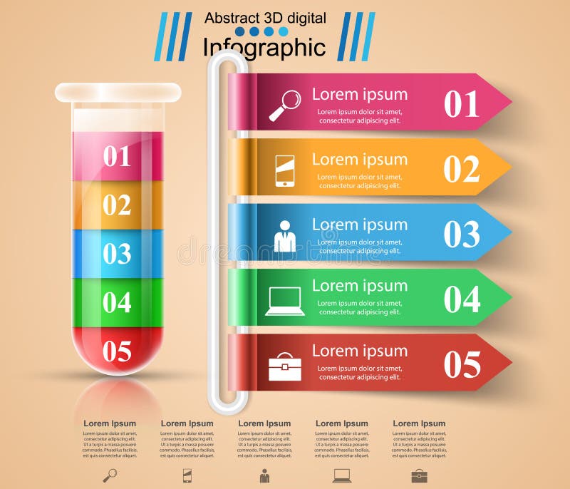 Test Tube. Experiments. Business Infographics. Stock Vector ...