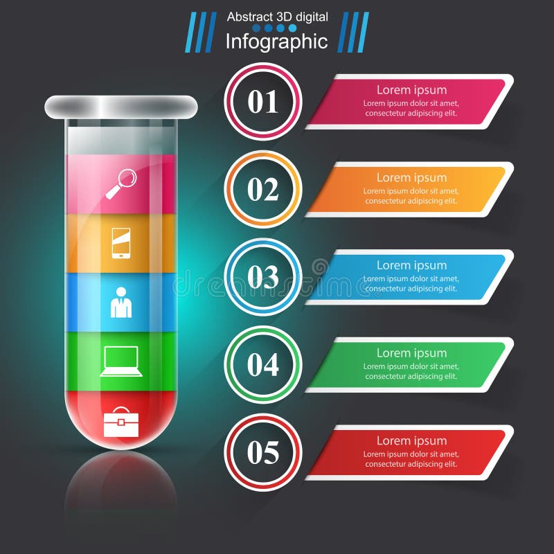 Test Tube. Experiments. Business Infographics. Stock Vector ...